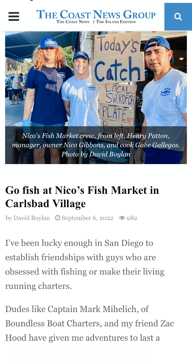 Press – Nico's Fish Market